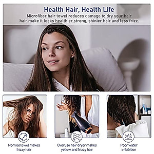 Aivoch Hair Drying Towels, 5pcs Twist Women's Soft Shower Towels for Hair Turban Wrap Drying Head Towels for Girl Women (25 x 65cm)