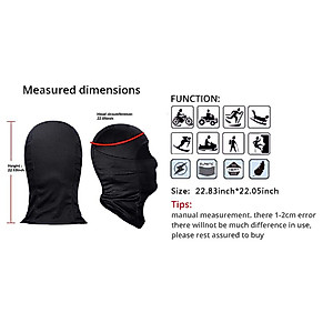 Valleycomfy 4PCS Balaclava Ski Mask Winter Face Mask Men Women UV Protection Hood Windproof Sun Hood Tactical Masks(Black)