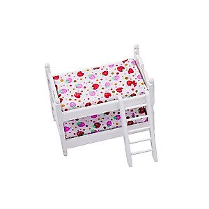 Birostiana Miniature Dollhouse Accessories Miniatures Stuff Realistic Mini Furniture Bunk Bed DIY Decor Ornament for Miniature Dollhouse Kitchen Party Kit