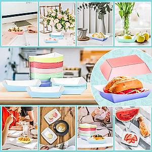MotBach 120 Pack Colorful Disposable Food Boats
