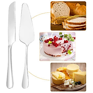 Wedding Cake Knife and Server Set Cake Cutter Cake Cutting Set for Wedding Cake Birthday Gift Set Cutter and Pie Spatula for Wedding, Birthday, Parties and Events
