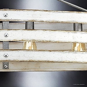 Urban Ambiance Luxury Modern Farmhouse Chandelier, Large Size: 17" H x 38.5" W, with Rustic Style Elements, Galvanized Steel Finish, UHP2477 from The Adelaide Collection