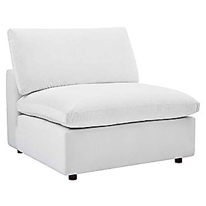 Modway Commix Down-Filled Overstuffed Performance Velvet Sectional Sofa Armless Chair