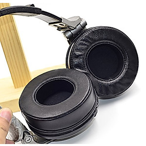 90mm Diameter Real Sheepskin Leather Replacement Compatible with AKG K545 K845BT K540 Headphone/JBL E50BT E50 BT S500 S700 Headphone / HDJ1000 HDJ2000 HDJ1500 Headphones