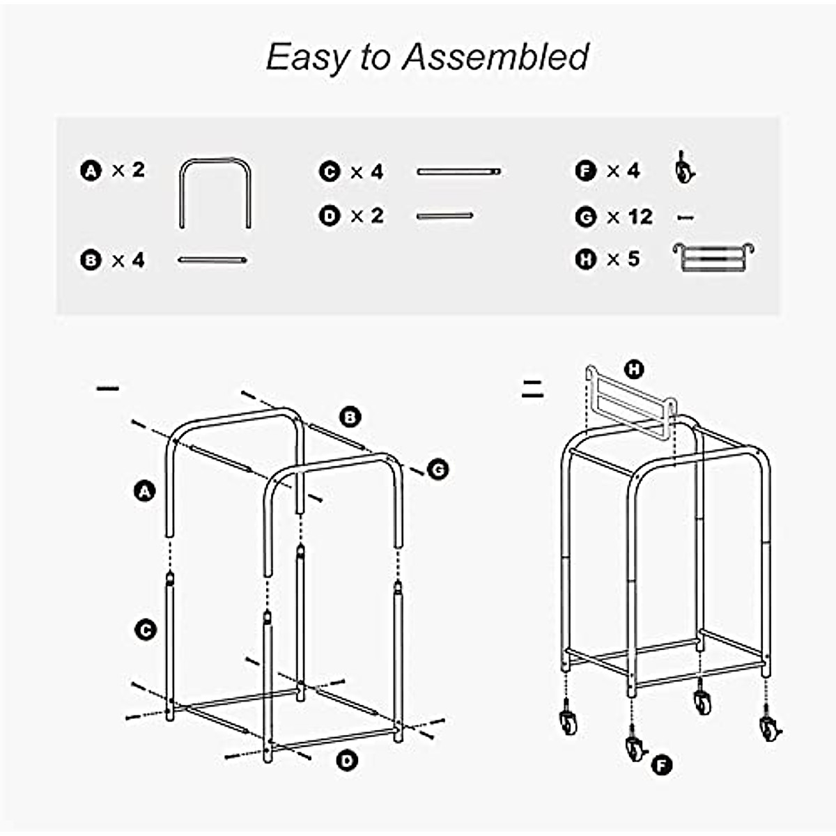 JINCAN Closet Pants Hangers for Women/Men, Home Metal Rolling Trouser Trolley with 10 Hangers, Fall Winter Use, Space Saving