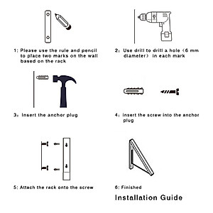 Yillsen Folding Wall Mounted Retractable Clothes Hanger, Aluminum Folding Drying Coat Racks Home Storage Organiser Space Saver for Laundry Room - Silver
