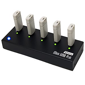 EZ DUPE 1 to 4 USB Duplicator - Standalone Flash Media Memory Thumb Drive Compact Copier (Mini USB Plus)