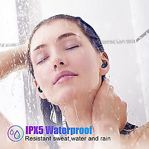 New Wireless Earbuds Bluetooth Headphones Touch Control with Wireless Charging Powerbank Case IPX7 Waterproof Stereo Earphones in-Ear Premium Sound Built-in Mic Headset with LED Display for Sport …