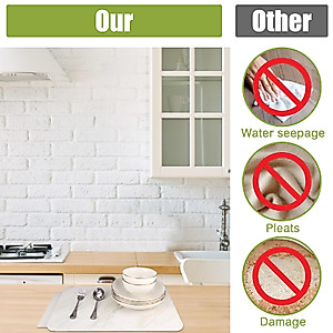 Stone Dish Drying Mat for Kitchen Counter, Fast Dry Diatomaceous Earth Dish Drying Mat Heat Resistant Non-Slip Stone Drying Mat for Dishes Baby Bottles (16x12 inch)