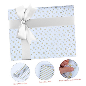 NOLITOY Decorations Wrapping Decors 40 Sheets Golden Wrapping Papers Bulk Wrapping Bulk Sydney Papers