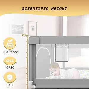 Baby Playpen Baby Playard, Playpen for Babies and Toddlers with Gate, 50x50 Baby Fence, Sturdy Safety Playpen, Indoor & Outdoor Kids Activity Center（with Mat）