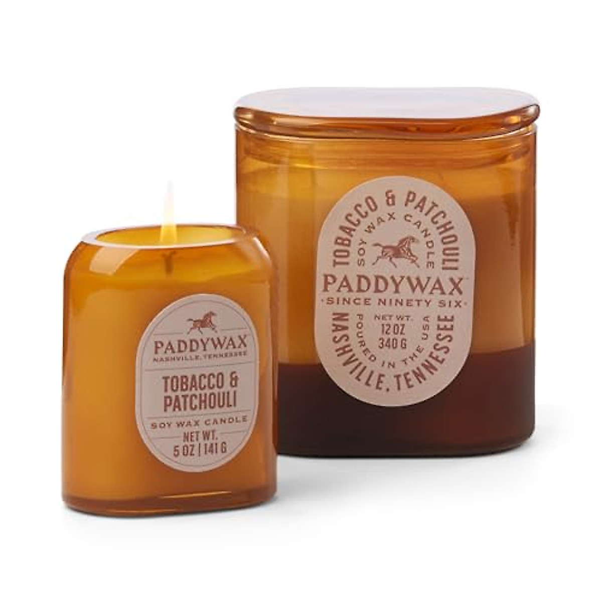 Paddywax Scented Candles Vista Collection Vintage Western Artisan Candle, 12-Ounce, Tobacco & Patchouli