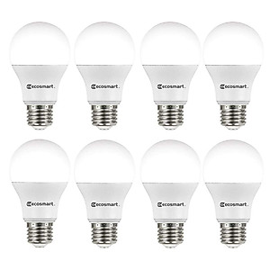 (8-Pack) EcoSmart LED Dimmable 100-Watt Daylight Light Bulb, A19, 1680-Lumen, 5000K, E26 Base