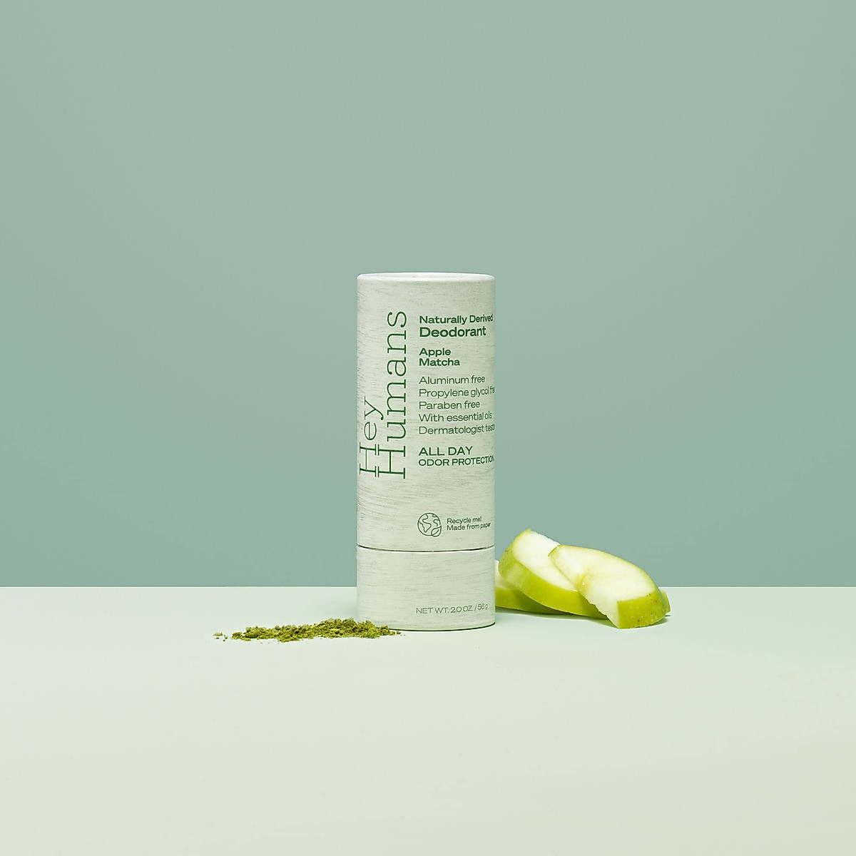 Hey Humans Natural Deodorant Apple Matcha - 2oz (Pack of 3)