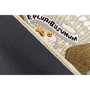 Eagle USA Pluribus Unum Seal Of The President United States Of America Handmade Tufted 100%Woolen Round Area Rugs & Carpet (4'x4' Round)