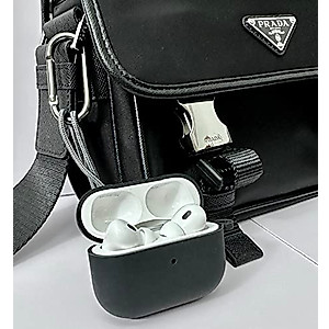 AirPods Pro 2 Case [Front LED Visible][Compatible with Magsafe and Wireless Charging] Shock Proof Protective Cover for Apple AirPods Pro 2nd Generation Case 2022 Released (Case Black+ Lanyard Gray)