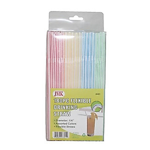 Jmk" Flexible Straws 180 count