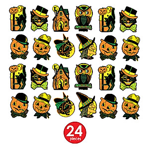 Beistle Halloween Cutouts 24 Piece, 8.5"-9.25", Multicolored