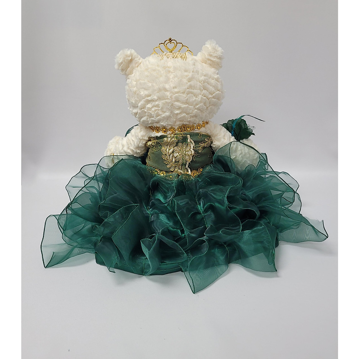 KINNEX COLLECTIONS SINCE 1997 20" Quince Anos Quinceanera Last Doll Teddy Bear with Dress (Centerpiece) ~ ARC16831-33R (Emerald Green)