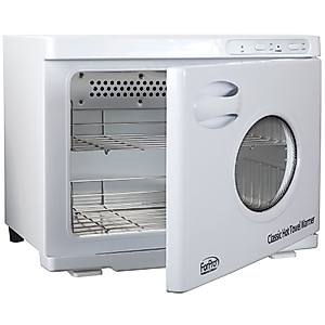 ForPro Professional Collection Classic Hot Towel Warmer Cabinet, 23L Extra Large Capacity, Two Stainless Steel Racks, Signature White