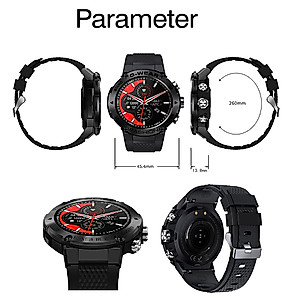 Military Smart Watch for Men Text and Call, 1.32'' AMOLED Fitness Tracker Watch Multi Sports Modes/Blood Pressure/SpO2/Heart Rate Monitor/IP68 Waterproof, Outdoors Sport Smartwatch for Android iOS