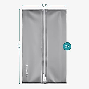 Navaris Wet Wipes Dispenser - Set of 2 Baby Wipe Travel Refillable Pouch Holder Container Bag Case - Portable Flushable Wipes Dispenser - Grey