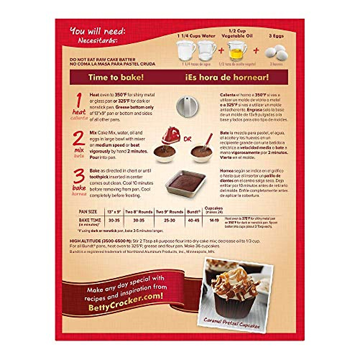 Betty Crocker Triple Chocolate Fudge Cake Mix and Chocolate Frosting Bundle (2 Items)