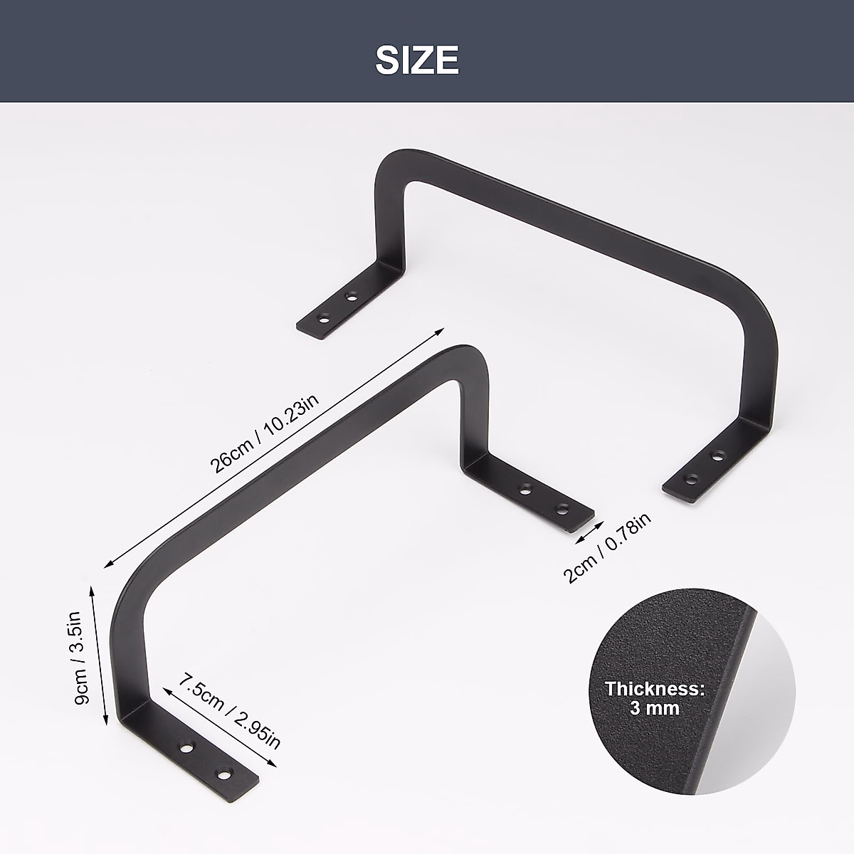 FMTYAOIU 4PCS Mattress Slide Stoppers, Mattress Retainer Bar for Adjustable Beds, Metal Mattress Stabilizers for Wooden Bed Frame, Sturdy Mattress Holder in Place to Keep Mattress from Sliding