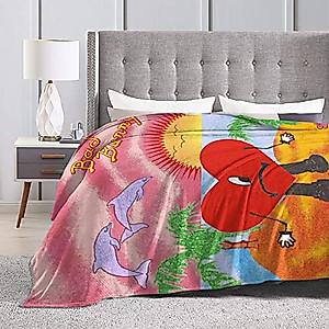 Bad Cute Bunny Throw Blanket Living Room Car Bedroom Warm Blankets Air Conditioning Blanket Fans Gifts 50"X40"