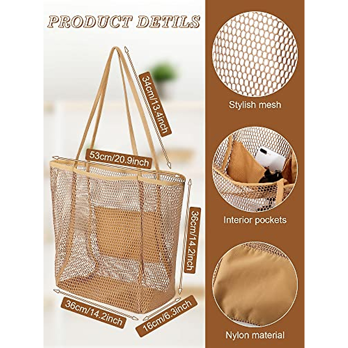 4 Pcs Summer Beach Tote Casual Foldable Mesh Tote Bag Shoulder Handbags Woven Straw Purse Bohemian Wristlet Purses for Women Zipper Wristlet Wallets Straw Clutch Bag for Girls Picnic Vacation