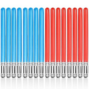16 PCS Inflatable lightsaber - LIYDE Inflatable Light Saber Toys Party Bags Stocking Stuffers Favors Inflatable Swords for Star Wars Themed Party,Cosplay Party (BlueRed)
