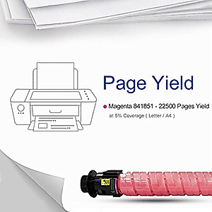 GREENRHINO Remanufactured (High Yield) Toner Cartridge Replacement for Ricoh MP C4503 MP C5503 MP C6003 MP C4504 MP C5504 MP C6004-841851 (Magenta, 1-Pack)
