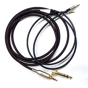 NEW NEOMUSICIA Replacement Cable Compatible Hifiman HE400S, HE-400I, HE-400i（2.5mm Plug Version）, HE560, HE-350, HE1000, HE1000 V2 Headphone 3.5mm and 6.35mm to Dual 2.5mm Jack Male Cord 1.5m/4.9ft