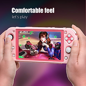 ECHZOVE Comfort Grip Case for Nintendo Switch lite, Protective Hard Case for Nintendo Switch lite - Pink