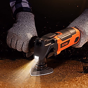 VEVOR Multitool Oscillating Tool Corded 2.5 Amp, Oscillating Saw Tool with LED Light, 6 Variable Speeds, 3.1° Oscillating Angle, 11000-22000 OPM, 16PCS Saw Accessories & BMC Case
