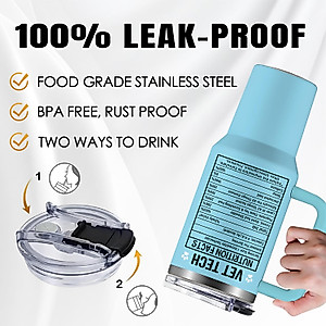 NIAXAUYT Vet Tech Gifts for Women Men, Vet Tech Tumbler Cup 40 OZ, Appreciation Gifts for Veterinarian, Veterinary Technician Gift for Birthday Graduation Christmas