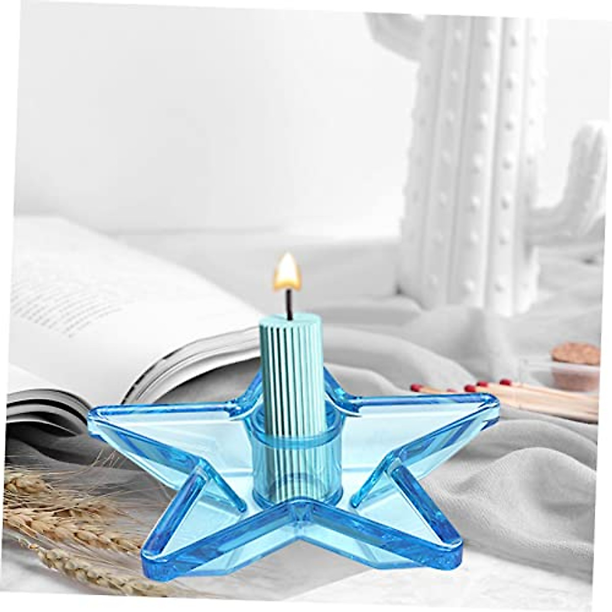 LIGHTAOTAO Five-Pointed Star Candlestick Die Hand Decor Resin Table Mold Jewlery Tray Silicone Molds for Resin Star Trinket Tray Molds Star Silicone Molds DIY Epoxy Mold Creative Epoxy Mold