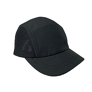 CLAPE Mesh Trucker Baseball Cap 5 Panel Short Brim Dad Hat Black Cooling Breathable Sun Hat Cap