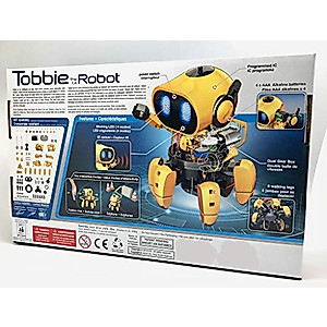 CIC21-893 Tobbie Interactive a/I Capable Robot Infrared Sensor Two Play Modes – Follow Me Explore Develops Own Emotions Gestures Sound Lighting Effects