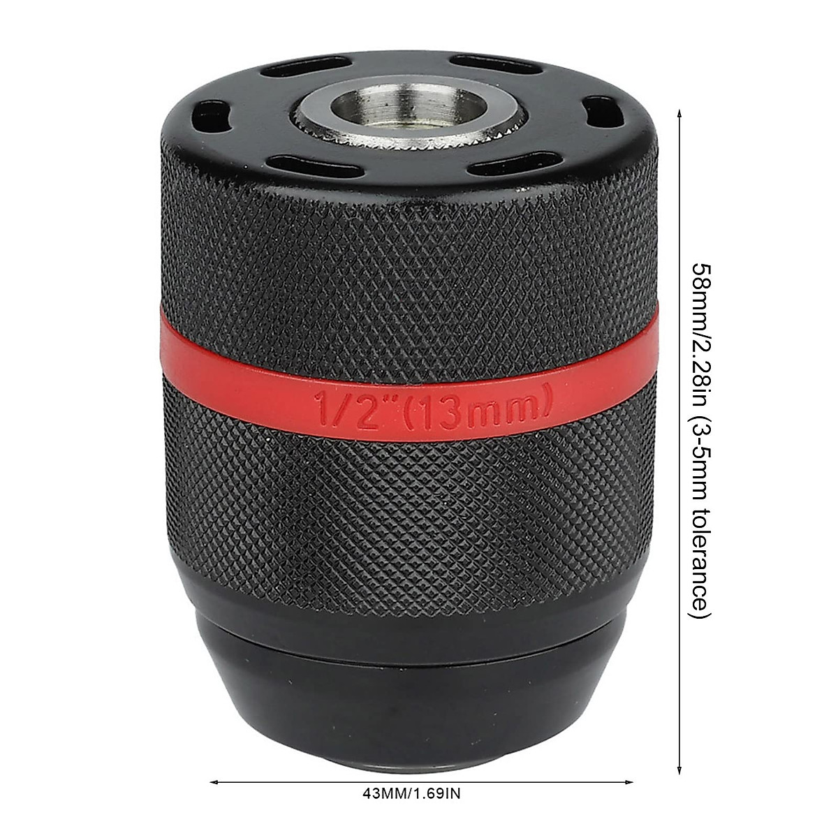 Fafeicy 1 PCS Keyless Hand Drill Chuck, 1/2-20UNF Mount 2~13mm Self-tighten Drill Chuck Fit for Multiple Purposes