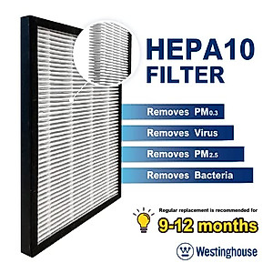 Westinghouse Medical-Grade HEPA Filter for Air Purifier | Fit Model WH10P | 6-Pack | HEPA 10X6
