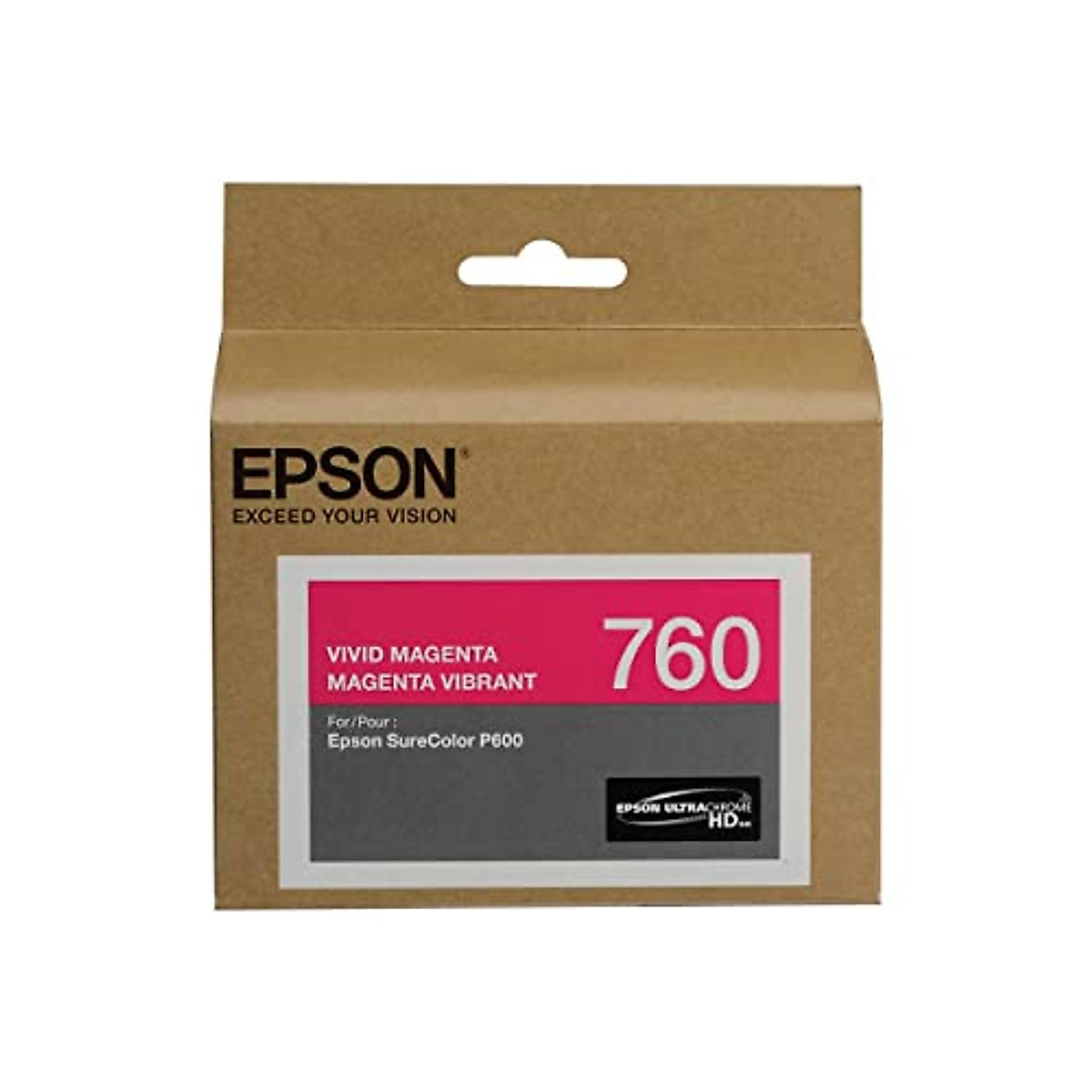 Epson T760 Ultrachrome HD Ink Set for SureColor P600 Printer - HD Black (Photo/Matte/Light/Light-Light), HD Cyan, HD Magenta (Vivid/Vivid Light), HD Yellow, HD Light Cyan, Museo Silver Rag Sampler