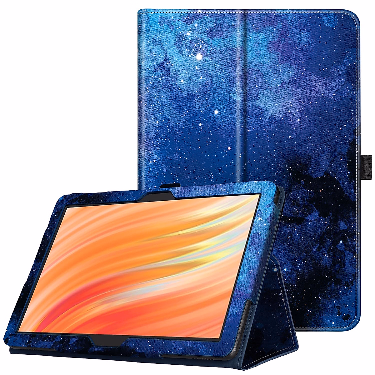 Famavala Folio Case Cover for 10.1" Amazon Fire HD 10 / Fire HD 10 Plus Tablet [13th/11th Generation, 2023/2021 Release] (BlueSky)