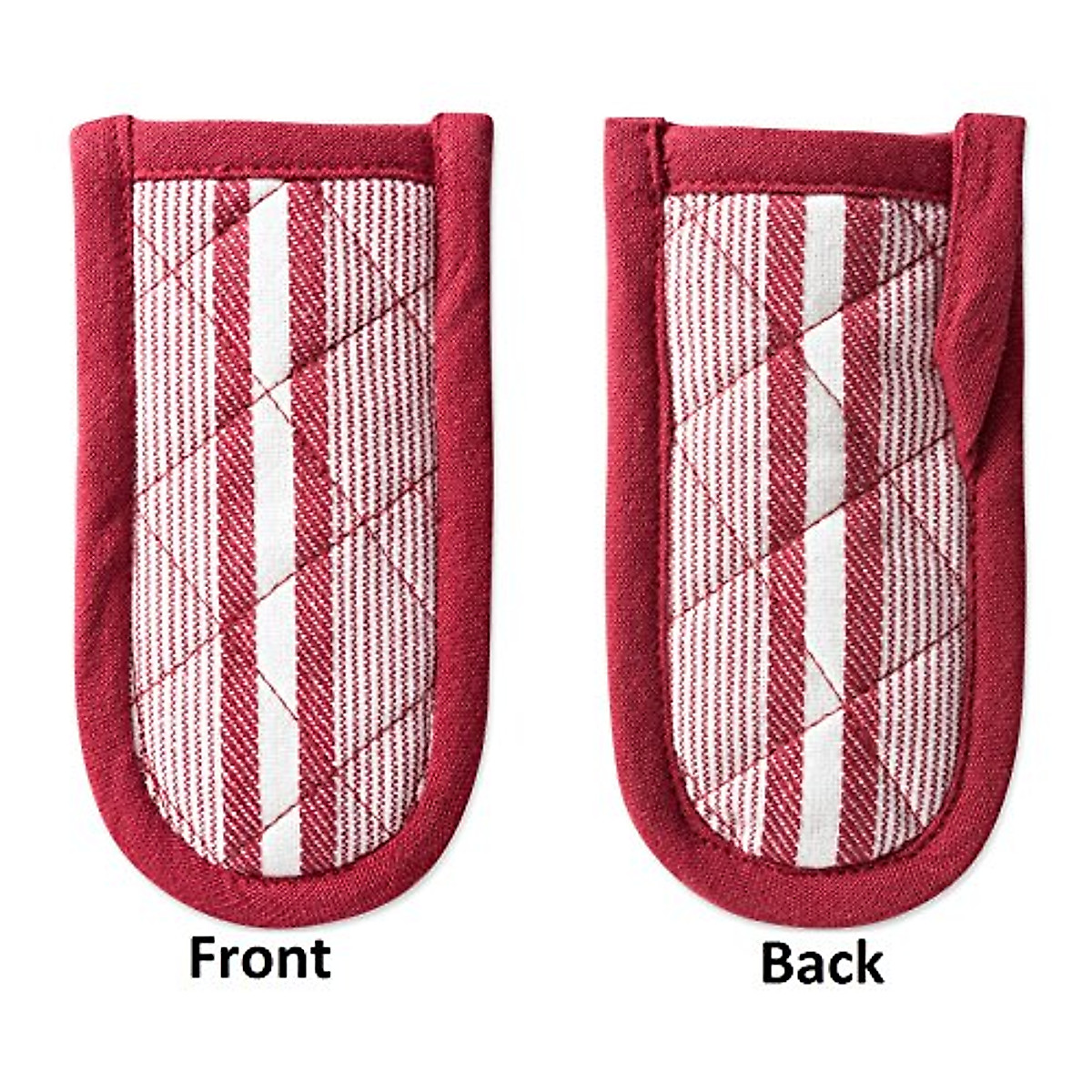 DII Double Strip Chef Kitchen Cooking & Baking Collection, Pan Handle Set, 6x3, Barn Red, 3 Piece