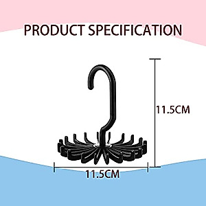 2Pack Circular Tie Hanger Updated Twirl Tie Rack Adjustable Twirl Tie Rack Tie Belt, Multipurpose Organizer for Closet Storage