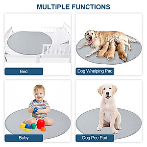 Washable Pee Pads for Dogs 2 Pack, Waterproof Dog Whelping Pads, Reusable Pee Pad Quilted, Fast Absorbing Training Pads for Dogs, Housebreaking Absorption Pads