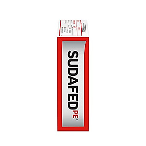 Sudafed PE Non-Drowsy Head Congestion + Pain Relief Caplets with Ibuprofen 200 mg & Phenylephrine HCl 10 mg, Nasal Decongestant & NSAID Pain Reliever & Fever Reducer, 20 ct