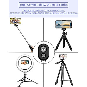 Wireless Remote for iPhone Camera for iPhone & Android, Bluetooth Remote Capture Perfect Moments Hands-Free with This Selfie Clicker for Photos & Videos, Works with Smartphones and Tablets (Classic)