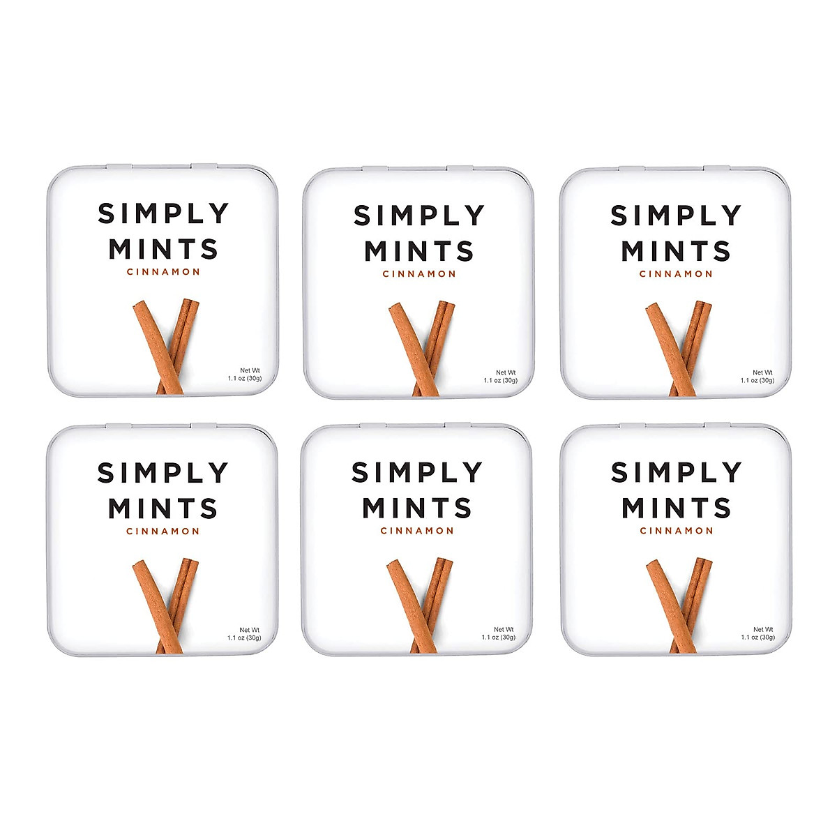 Simply Gum Breath Mints (Cinnamon, 1.1 Ounce (Pack of 6))