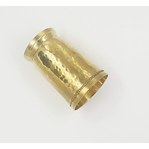 PARIJAT HANDICRAFT Hand made hammered pure brass glass mint julep cup for moscow mule mugs